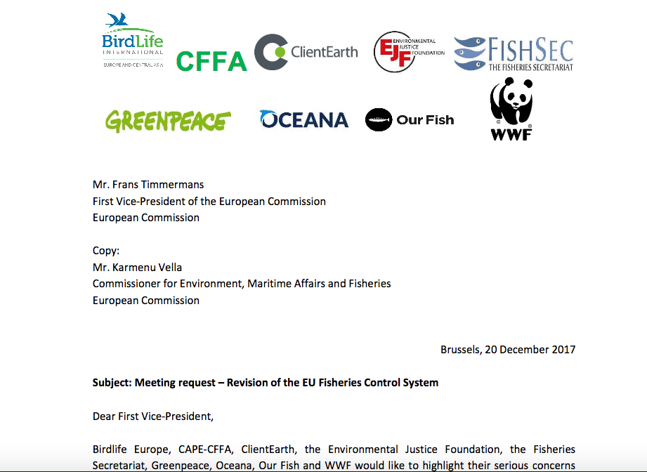 Revision of the EU Fisheries Control System – Joint NGO letter – FishSec